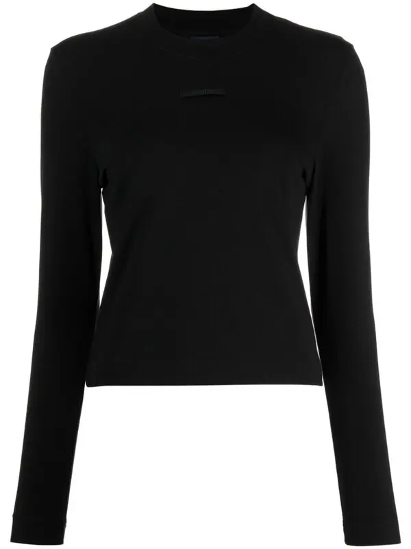 Jacquemus Le T-shirt Gros Grain Top - Black