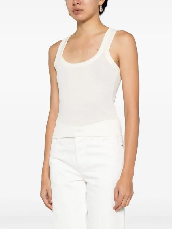 Jacquemus Gros Grain Cotton Tank Top - Neutrals