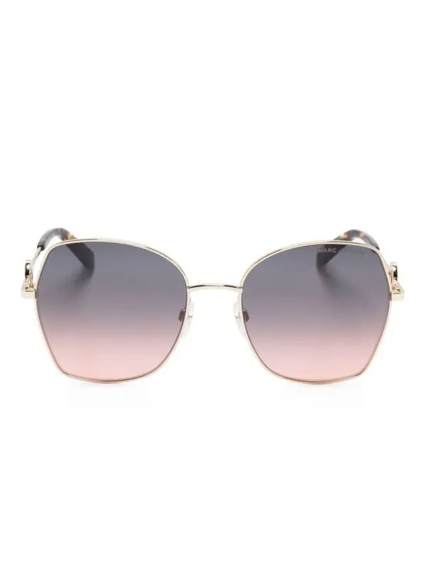 Marc Jacobs Geometric-Frame Gradient Sunglasses In Brown  display picture 1