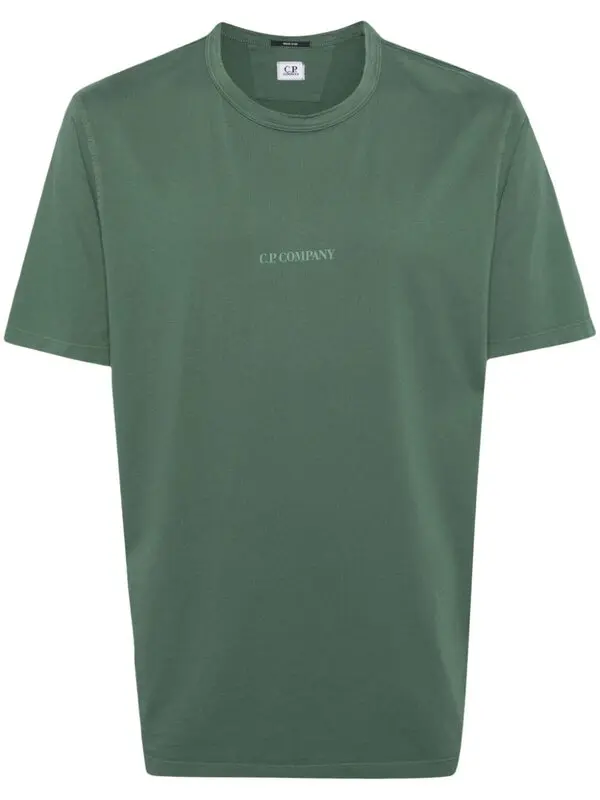 C.P. COMPANY Logo-print Cotton T-shirt - Green