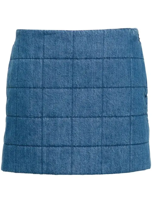Gucci Quilted Denim Miniskirt
