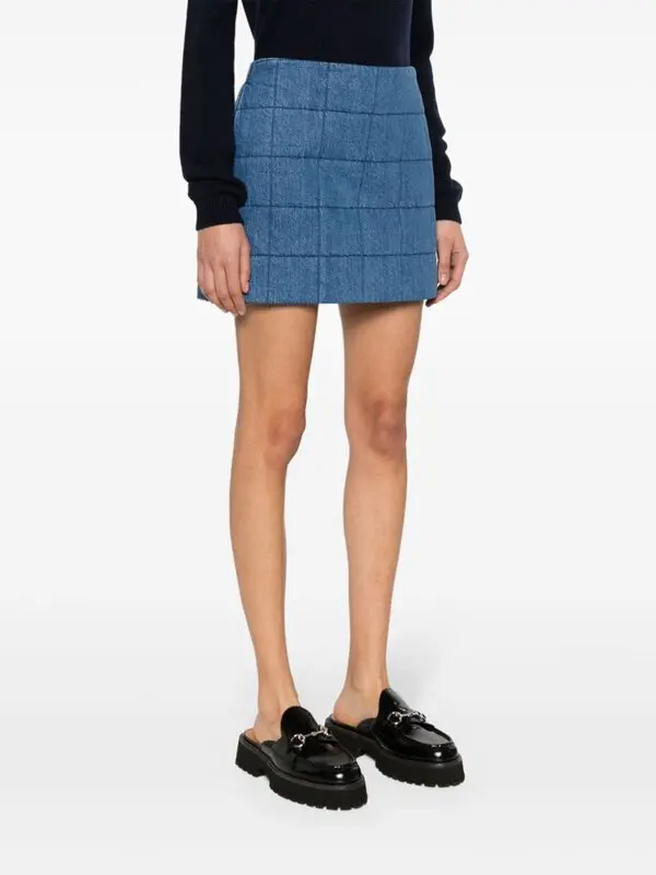 Gucci Quilted Denim Miniskirt