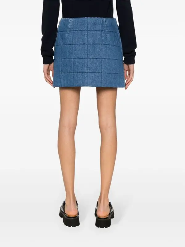 Gucci Quilted Denim Miniskirt