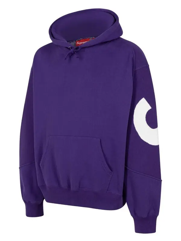 Supreme Big Logo-Jacquard Hoodie - Blue | Editorialist