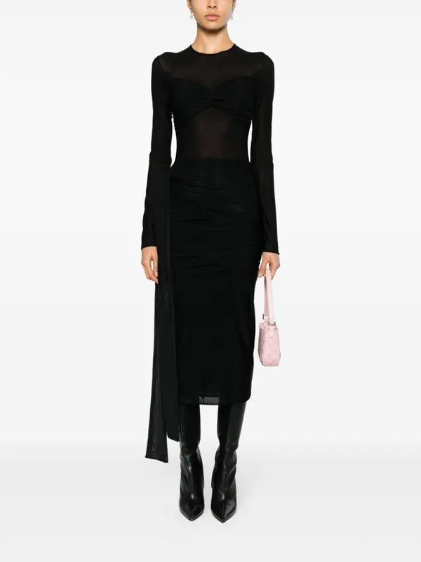 Blumarine Draped-detail Midi Dress