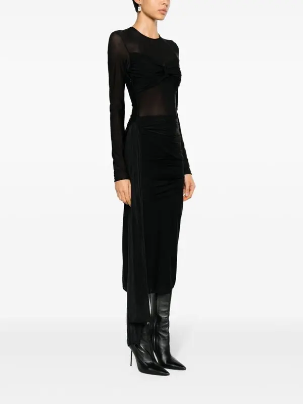 Blumarine Draped-detail Midi Dress