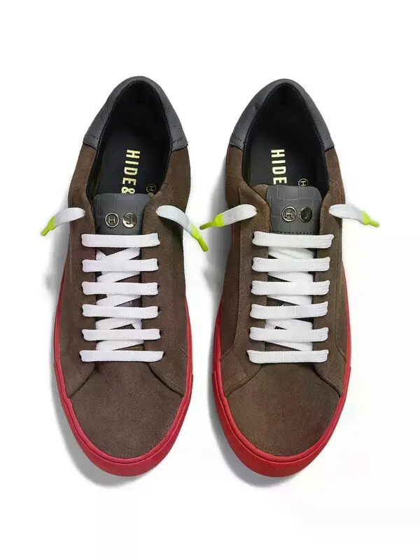 HIDE&JACK Oil Lace-up Sneakers - Brown