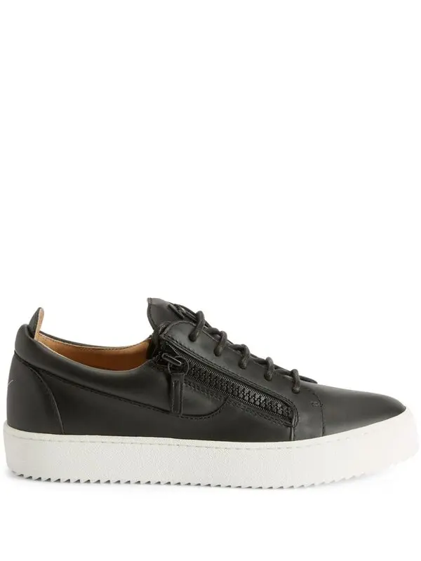 GIUSEPPE ZANOTTI Frankie Double-zip Low-top Sneakers - Black