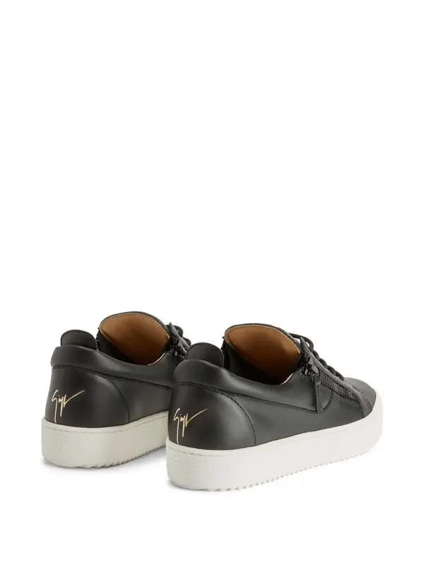 GIUSEPPE ZANOTTI Frankie Double-zip Low-top Sneakers - Black