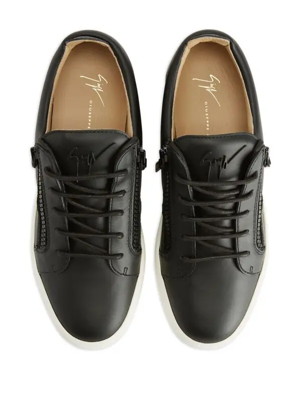 GIUSEPPE ZANOTTI Frankie Double-zip Low-top Sneakers - Black