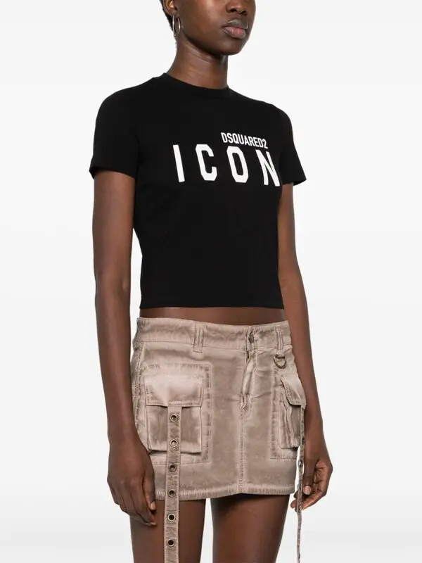 Dsquared2 Logo-print Cropped T-shirt