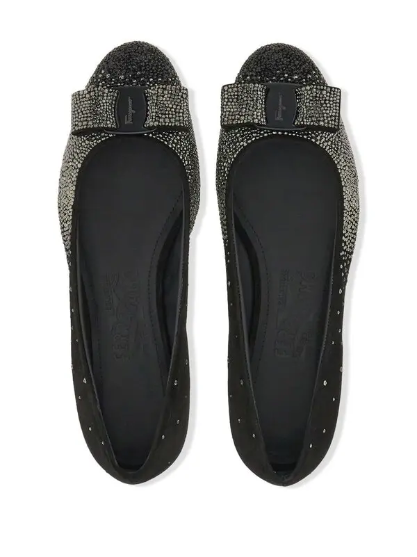 FERRAGAMO Vara Bow Ballerina Shoes - Black