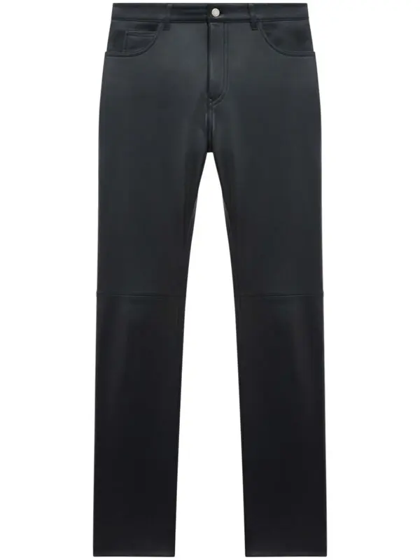 COURREGES Leather Straight-leg Trousers