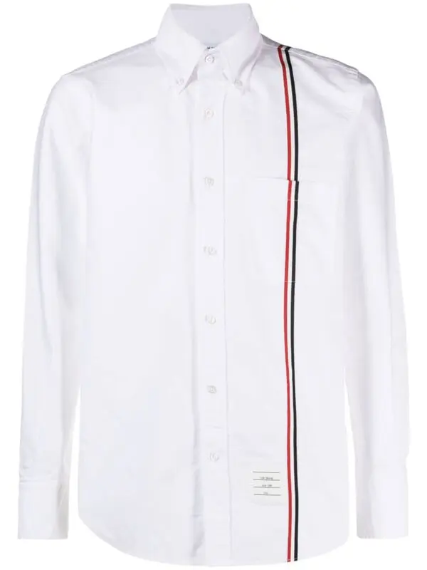 Thom Browne Rwb Stripe Cotton Shirt
