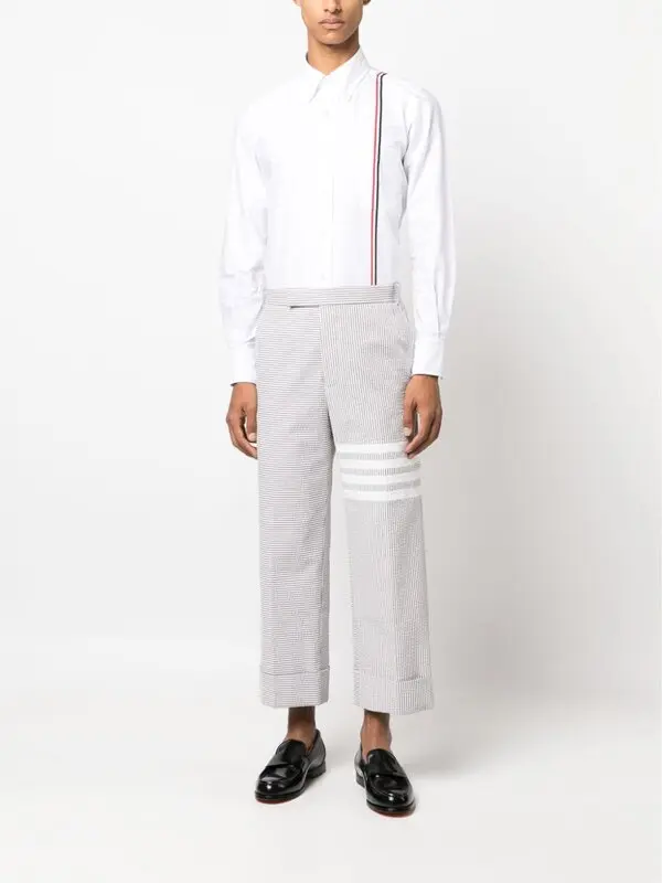 Thom Browne Rwb Stripe Cotton Shirt