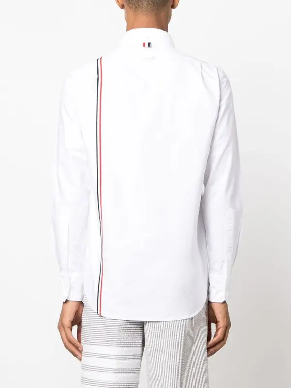 Thom Browne Rwb Stripe Cotton Shirt