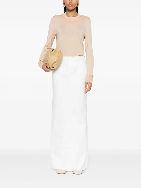 Chloé Long-sleeve Wool Jumper - Neutrals