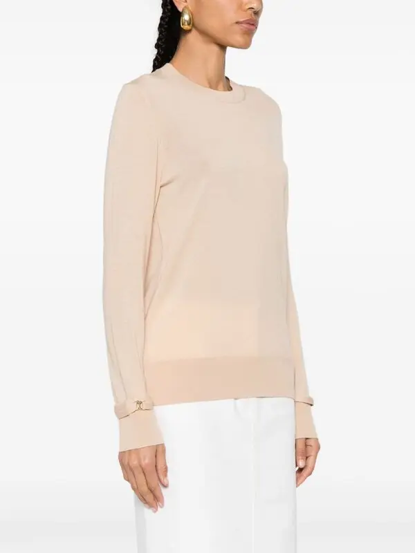 Chloé Long-sleeve Wool Jumper - Neutrals