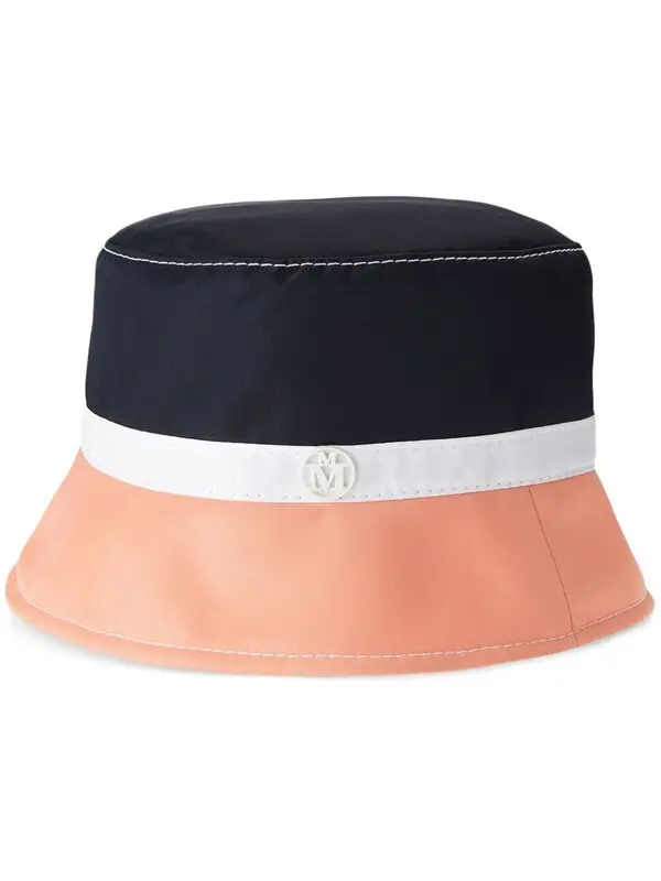 MAISON MICHEL Axel Striped Bucket Hat - Pink