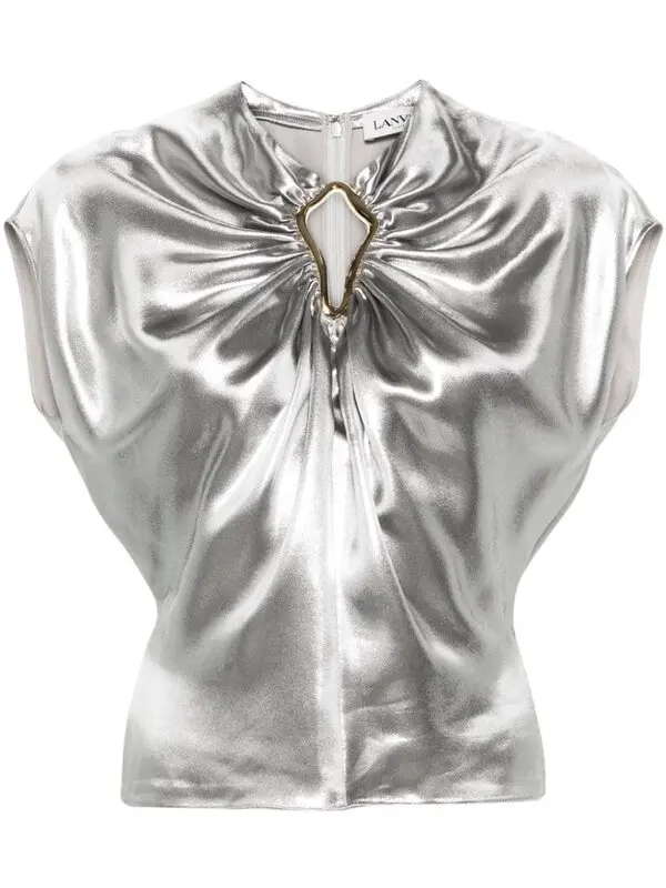 LANVIN Embellished Lamé Top
