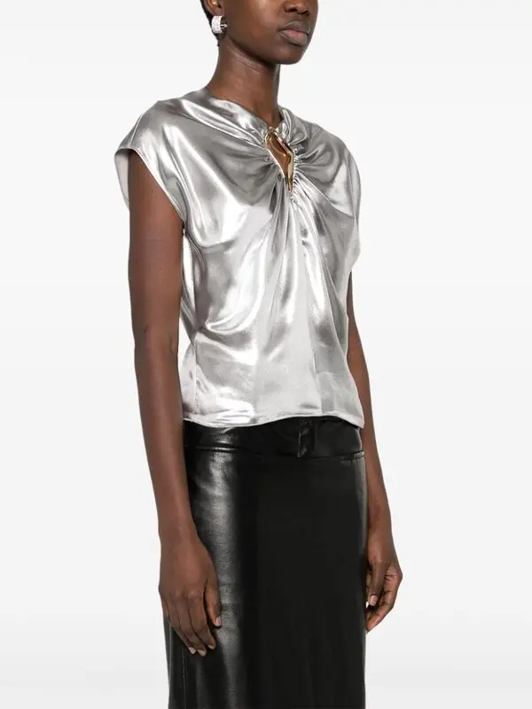 LANVIN Embellished Lamé Top