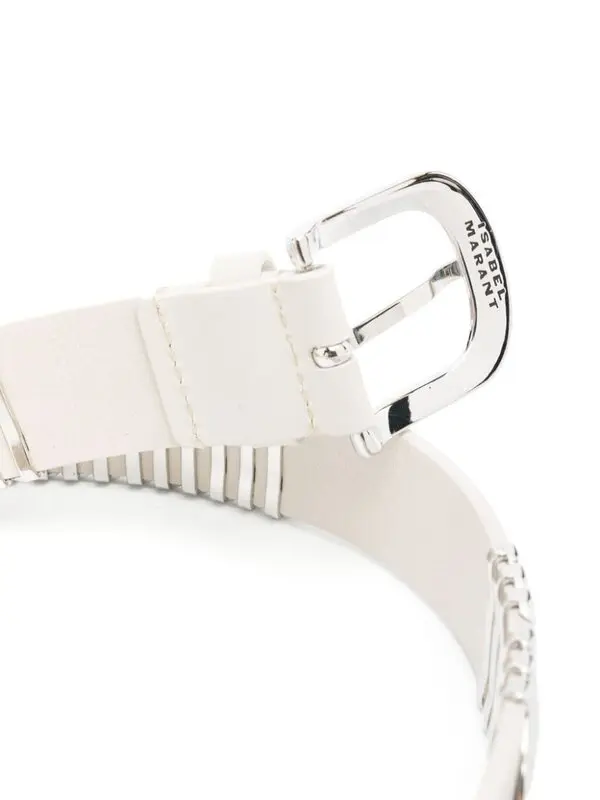 Isabel Marant Étoile Tehora Leather Belt - White