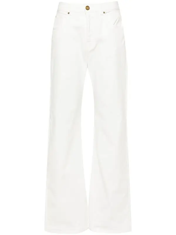 Pinko Wanda High-rise Wide-leg Jeans - White