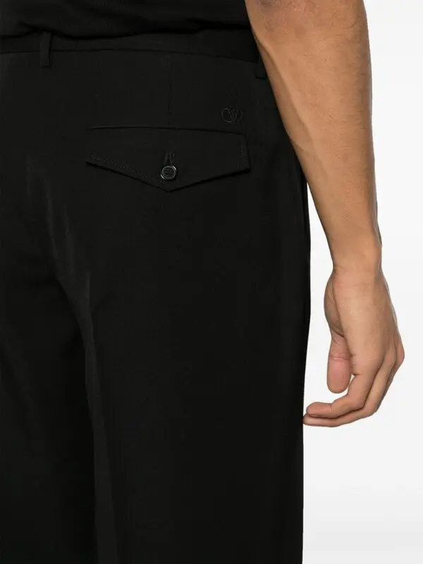 Off-White Straight-leg Wool Trousers