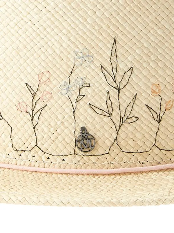 MAISON MICHEL Auguste Straw Boater Hat