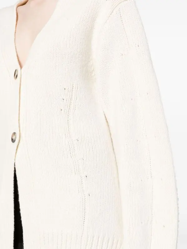 Helmut Lang V-neck Tailored Cardigan - White