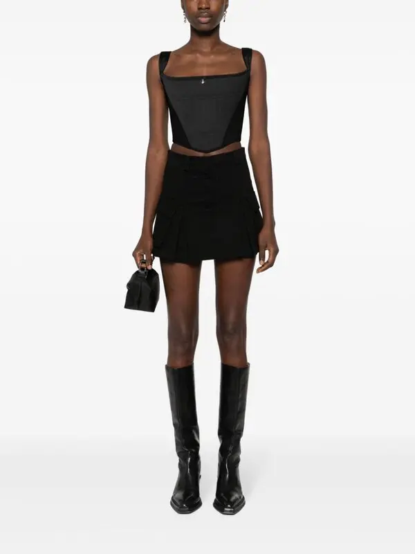 Dsquared2 Mesh-paneled Corset Top
