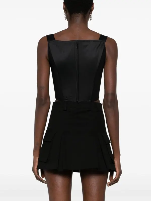 Dsquared2 Mesh-paneled Corset Top