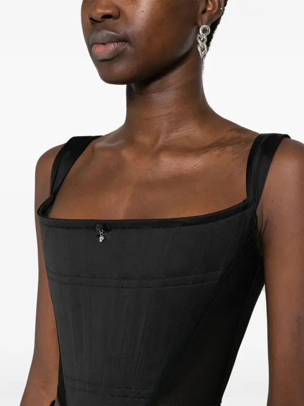 Dsquared2 Mesh-paneled Corset Top