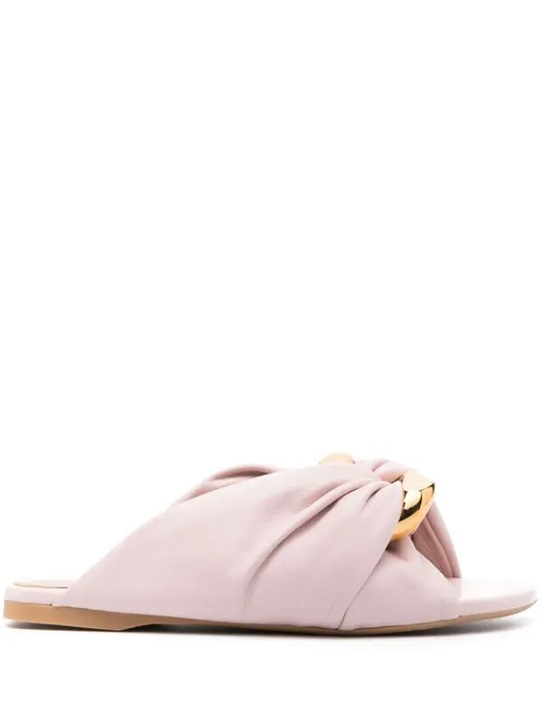 JW Anderson Corner Leather Sandals - Pink