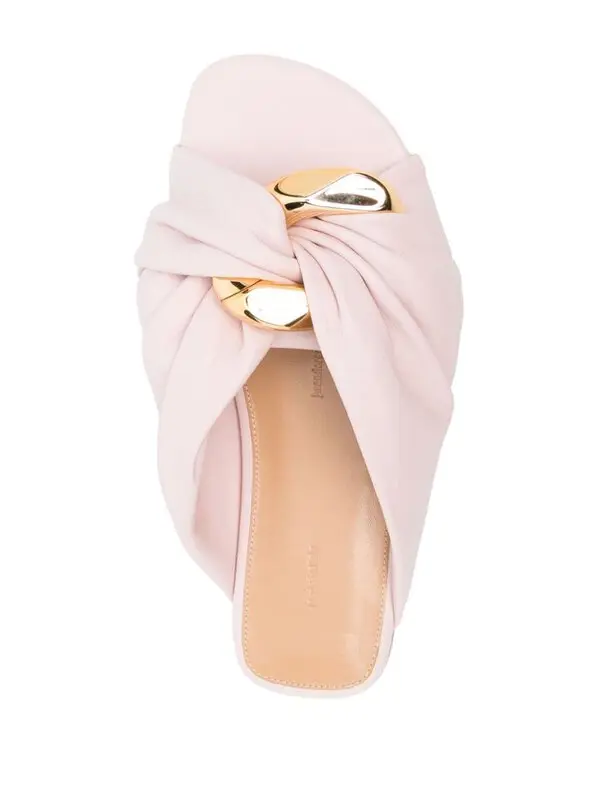 JW Anderson Corner Leather Sandals - Pink