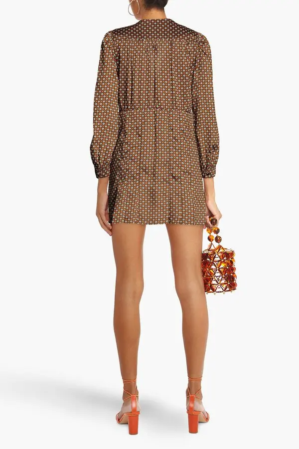 Sandro Printed Twill Mini Dress