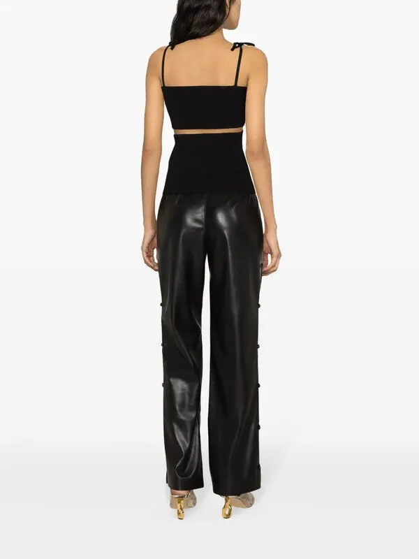 Nanushka Tied-straps Fine-ribbed Top