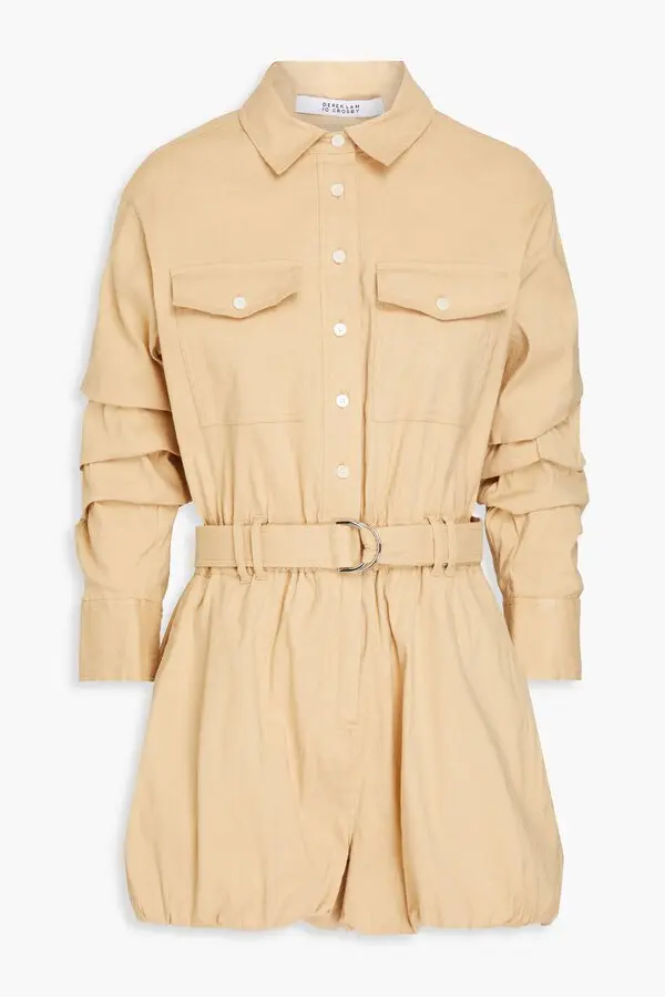 Derek Lam 10 Crosby Zuma Belted Playsuit - Beige