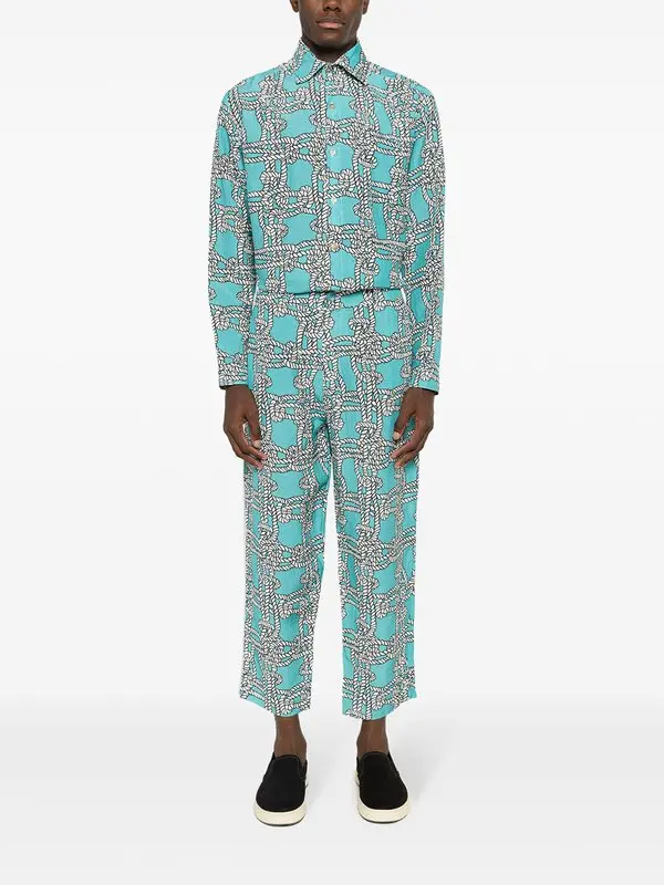 AMIR SLAMA Rope-print Shirt