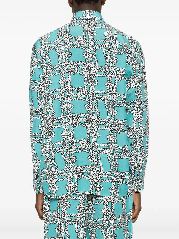 AMIR SLAMA Rope-print Shirt