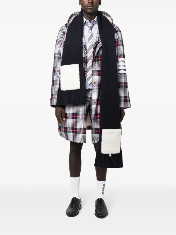 Thom Browne Ribbed-knit Scarf - Blue