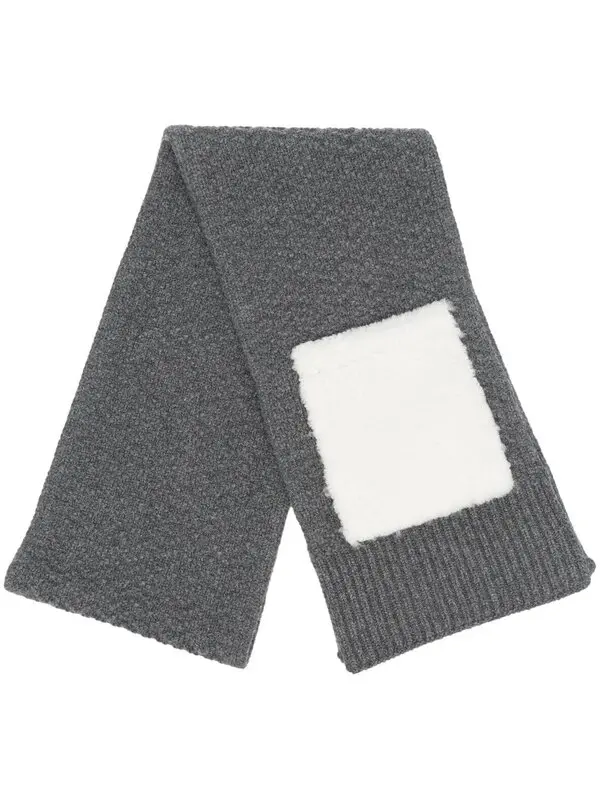 Thom Browne Ribbed-knit Scarf - Grey