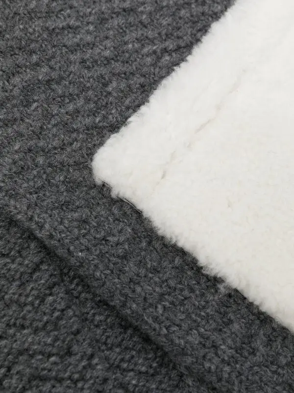 Thom Browne Ribbed-knit Scarf - Grey