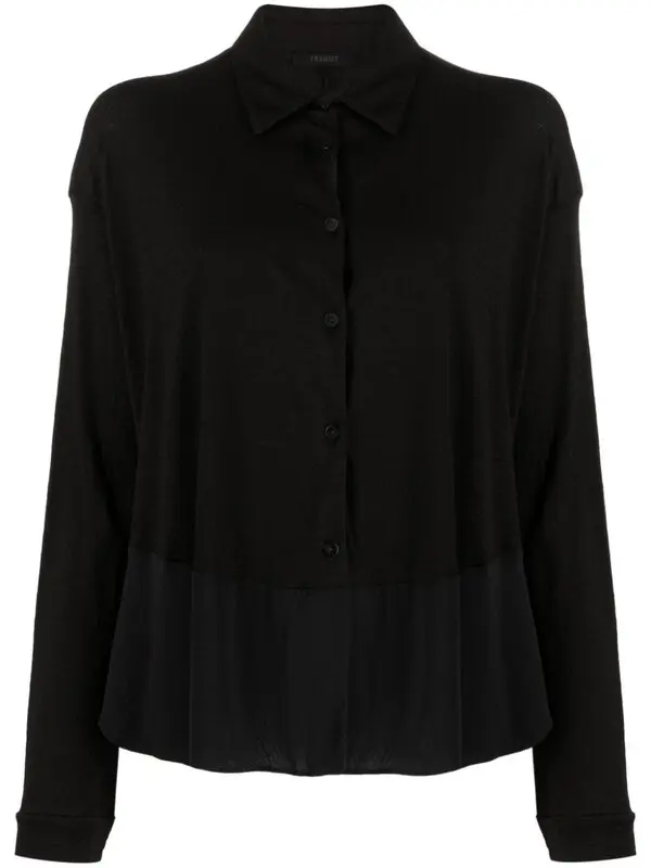 Transit Panelled Virgin Wool-blend Top - Black
