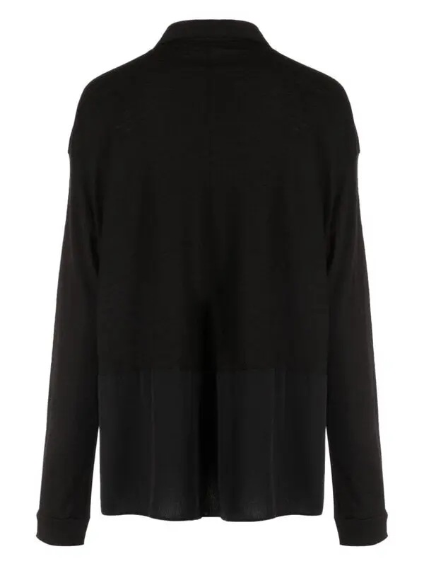 Transit Panelled Virgin Wool-blend Top - Black