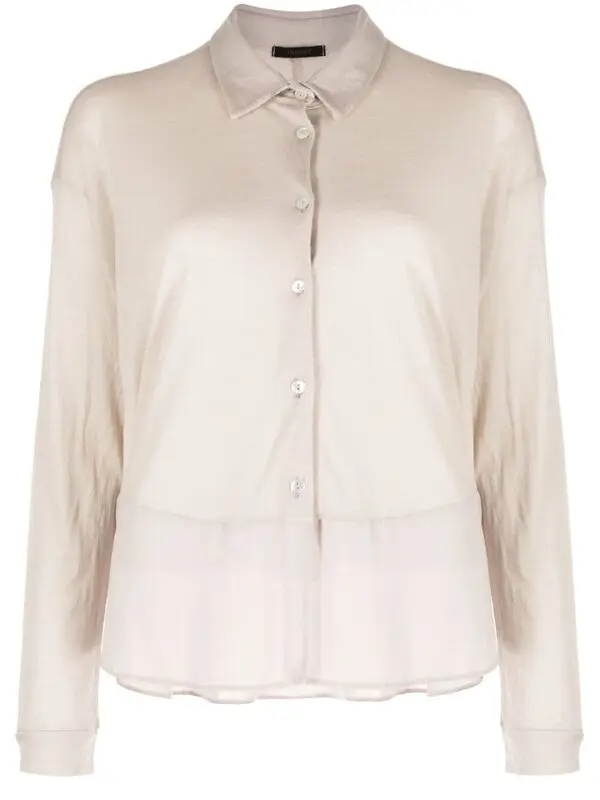 Transit Panelled Virgin Wool-blend Top - Neutrals