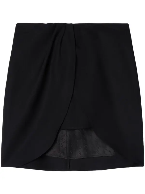 Off-White Twist Wool Miniskirt - Black