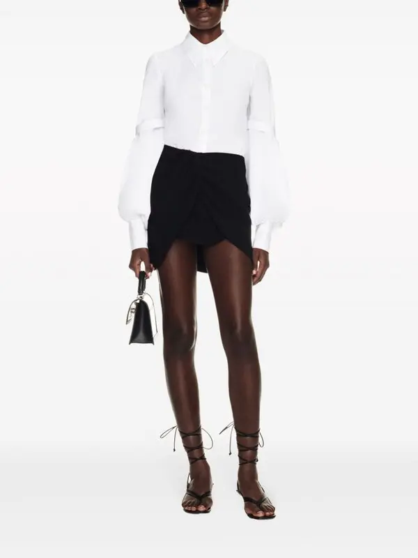 Off-White Twist Wool Miniskirt - Black