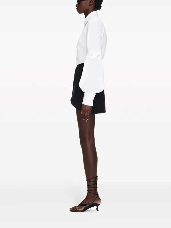Off-White Twist Wool Miniskirt - Black