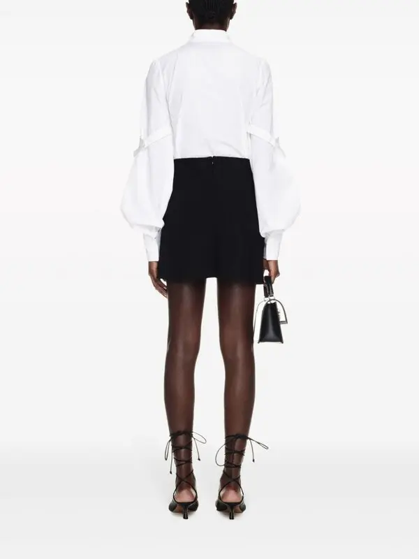 Off-White Twist Wool Miniskirt - Black
